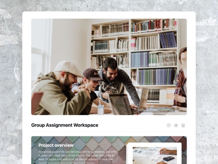 Student Online Workspace | Free Craft Templates